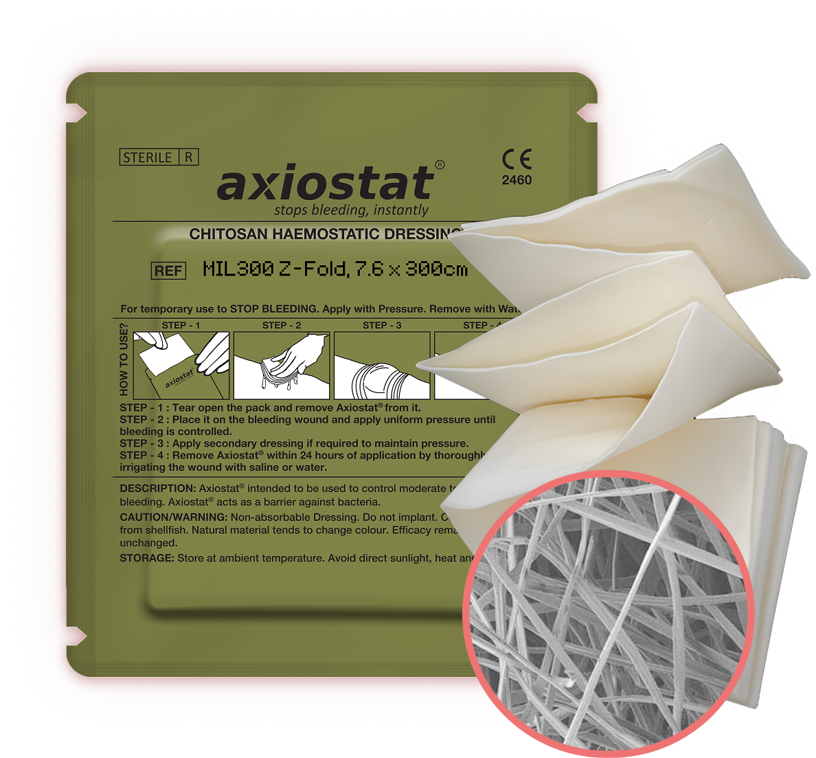 Military Hemostatic Dressing & Bloodstop Hemostatic Gauze