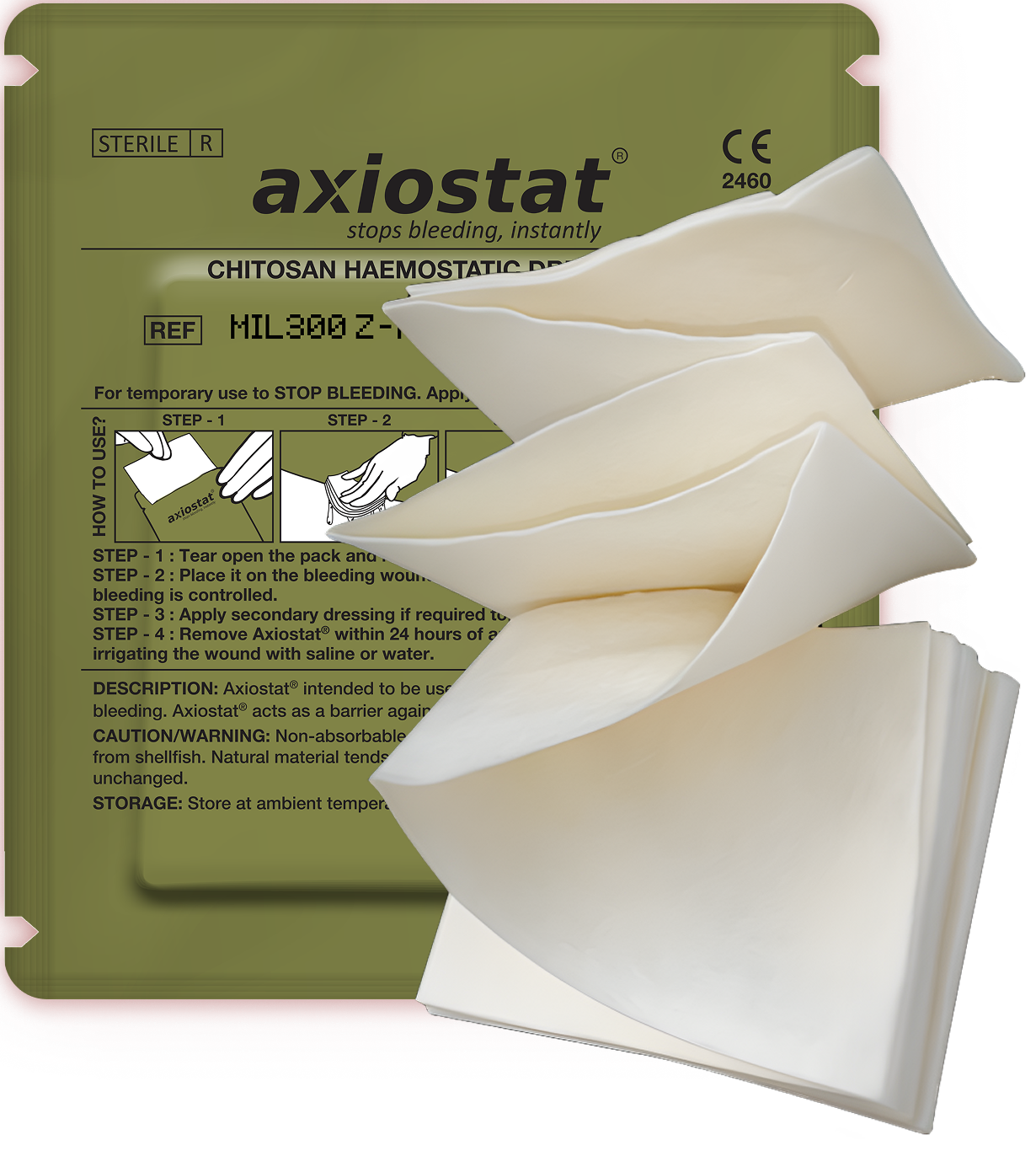 Military Hemostatic Dressing & Bloodstop Hemostatic Gauze